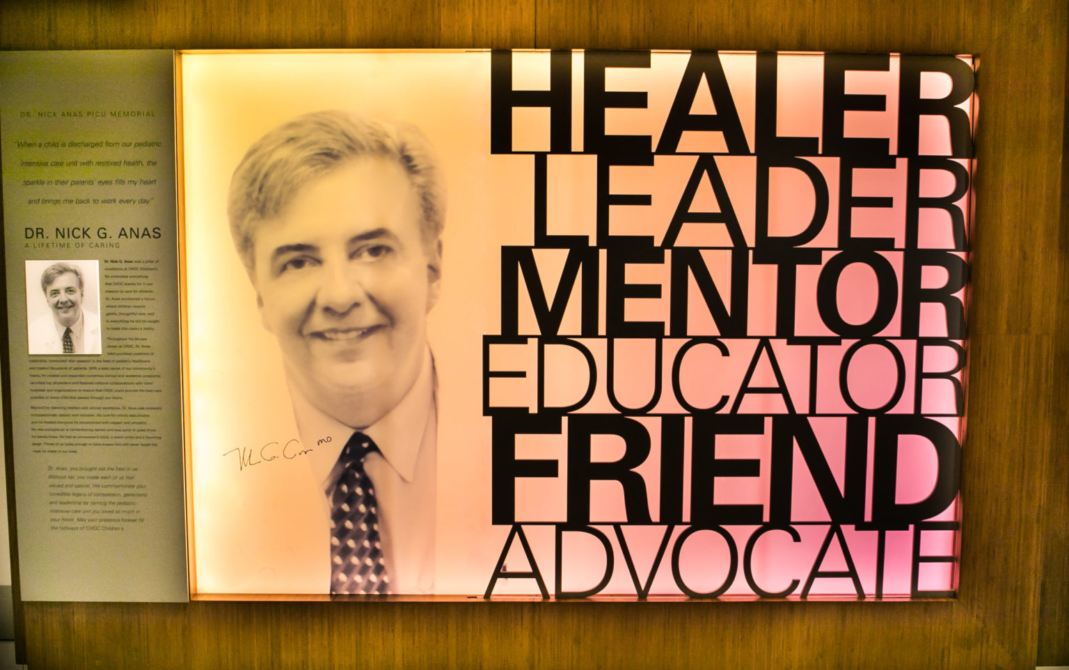 Honoring the legacy of Dr. Nick Anas - CHOC - Children's Health Hub