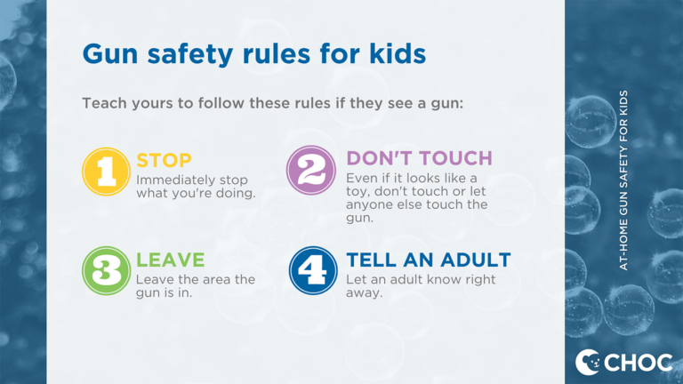 Gun safety rules for kids - CHOC - Children's health hub